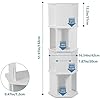 Amazon.com: Tonchean 4 Tier Rotating Bookshelf, Wooden Spinning Tower ...