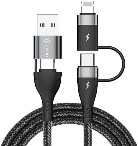 Portronics Procharge 4 60W 4-In-1 Multifunctional Fast Charging Cable ...