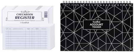 Amazon.com : 20 Pack Checkbook Register, A5 Check Registers Black ...