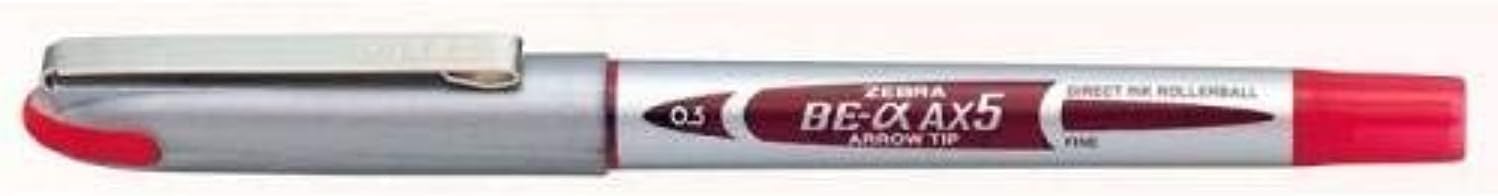 Zebra BE-DX5 Direct Ink Roller Ball Pen (0.5mm, Red): Buy Online at ...