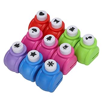 Kcabrtet Papierponsen, 10 Stuks Punch Craft Set Mini Ponsen Perforator ...