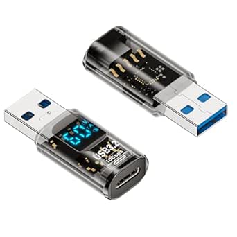 USB Tester, USB A Male to USB C Female Extension Adapter Type C Power ...
