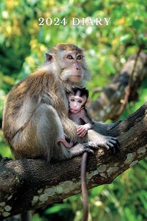 Monkey Diary 2024: Week to view, 6 x 9 inch, Perfect gift for women ...