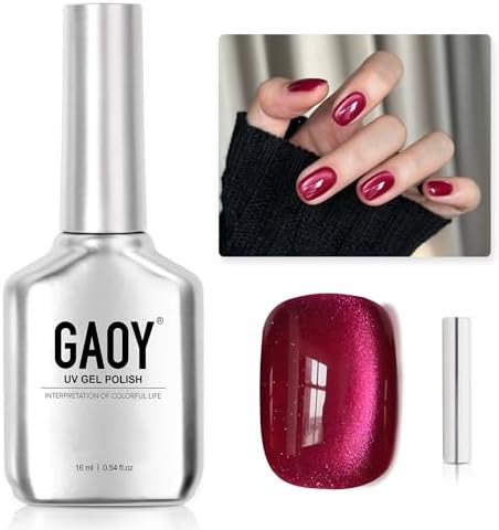 Amazon.com : GAOY Glassy Cat Eye Gel Nail Polish, 16ml Glitter ...