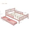 Amazon.com: Bellemave Girls Full Bed Frame with Storage Drawers and Both Sides Guardrails, Kids ...