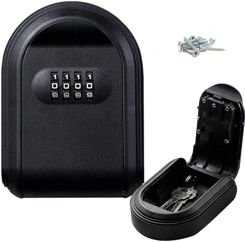 ZONEWD Key Safe Wall Mounted, Key Lock Box Outdoor, Key Safe Box ...