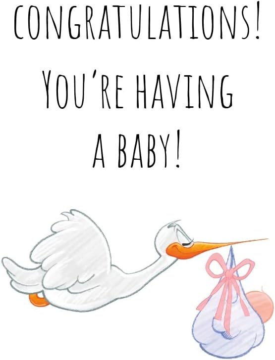 Congratulations You're Having A Baby Greetings Card Large A4 Size 210mm ...