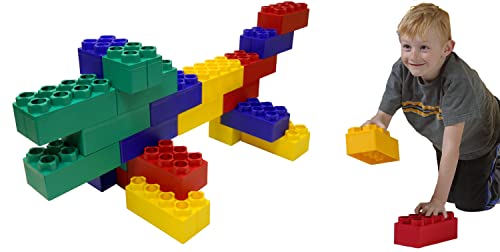 MassBricks Jumbo Plastic Building Blocks - 86 Pieces Giant Toddler ...