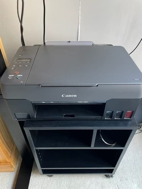 Black Portable Wooden Rolling Side End Corner Printer Table Desk For ...