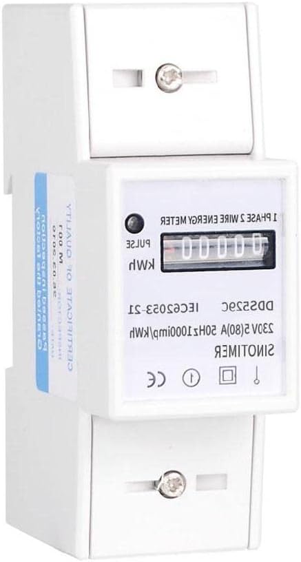 Electric Meter KWh Meter Single Phase 2P DIN-rail Electricity Power ...