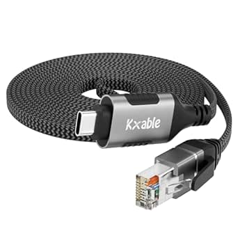 Flat USB C to Ethernet Cable 6 FT, Snagless RJ45 to USB Type-C Cord ...