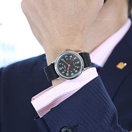 Amazon.com: Timex Unisex T2N647 Weekender 38mm Black Nylon Slip-Thru ...