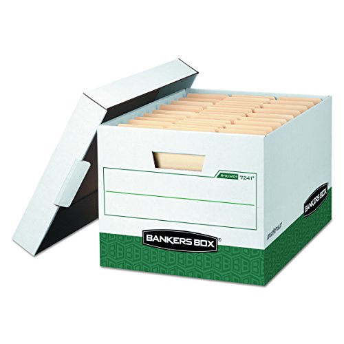 Bankers Box R-KIVE Heavy-Duty Storage Boxes, FastFold, Lift-Off Lid ...