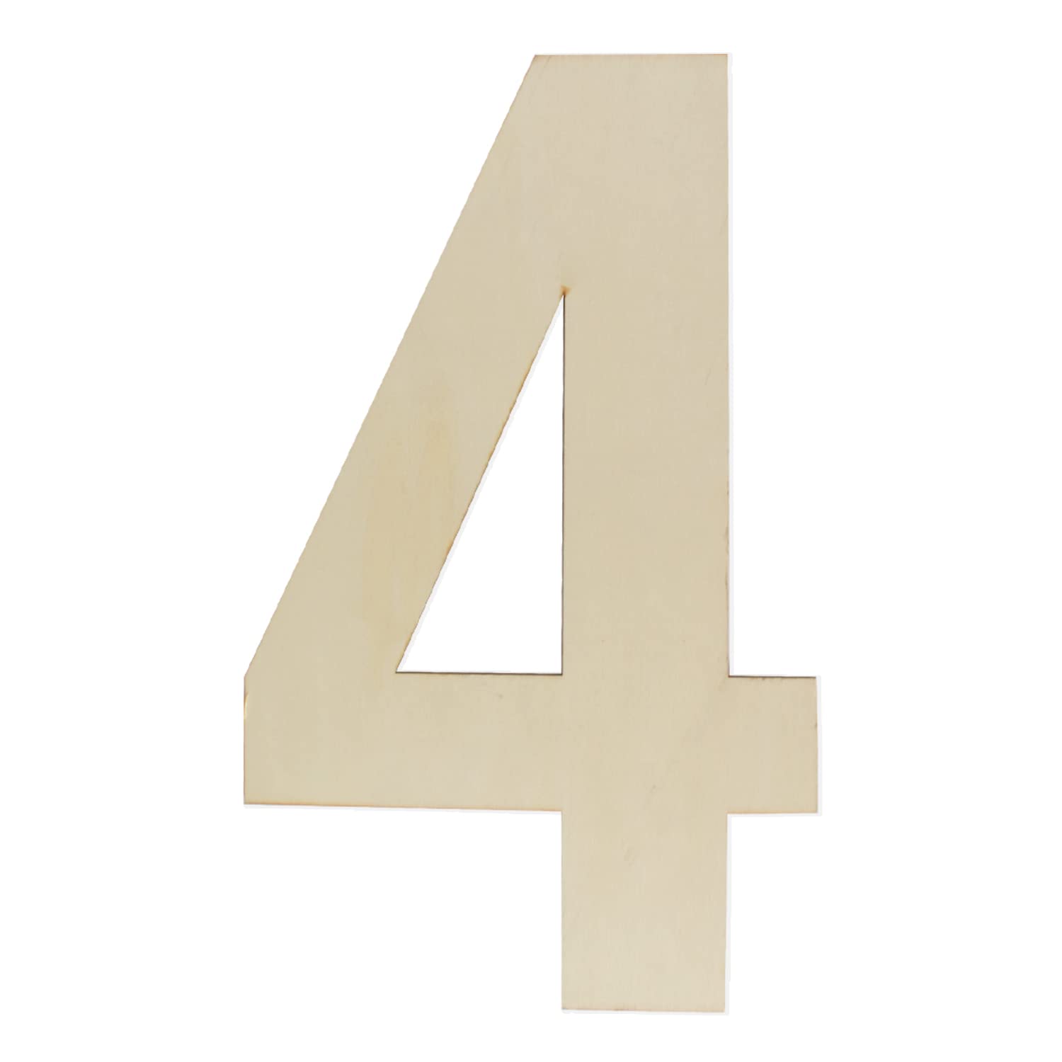 Amazon.com: Wooden Numbers 12 Inch, Large Wooden Number 4 Shapes ...