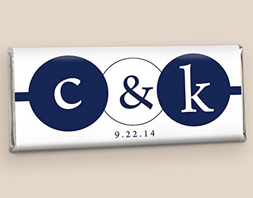 Amazon.com : Personalized Navy Wedding Fully Assembled HERSHEY'S ...