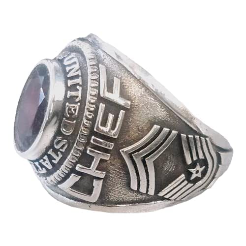 Amazon.com: Genuine Garnet Ring - US Air Force Ring - USAF Cheif Ring ...