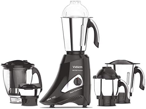 Buy Vidiem Mixer Grinder 575 Vector Premium (Black) | 750 watt with 5 ...