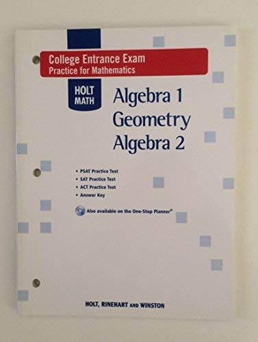Amazon.com: Holt Algebra 1: Holt College Entrance Exam Practice for ...