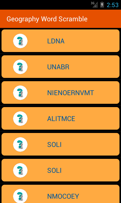 Geography Word Scramble-Amazonアプリストアのアプリ
