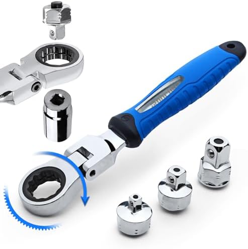 ironcube 3 in 1 Ratcheting Wrench, Included 1/4" & 3/8" & 1/2" Drive ...