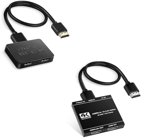 Amazon.com: HDMI Splitter Support one HDMI Audio Output+HDMI Mirror ...