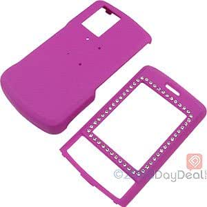 Amazon.com: Hot Pink Rhinestones Shield Protector Case for LG Shine ...