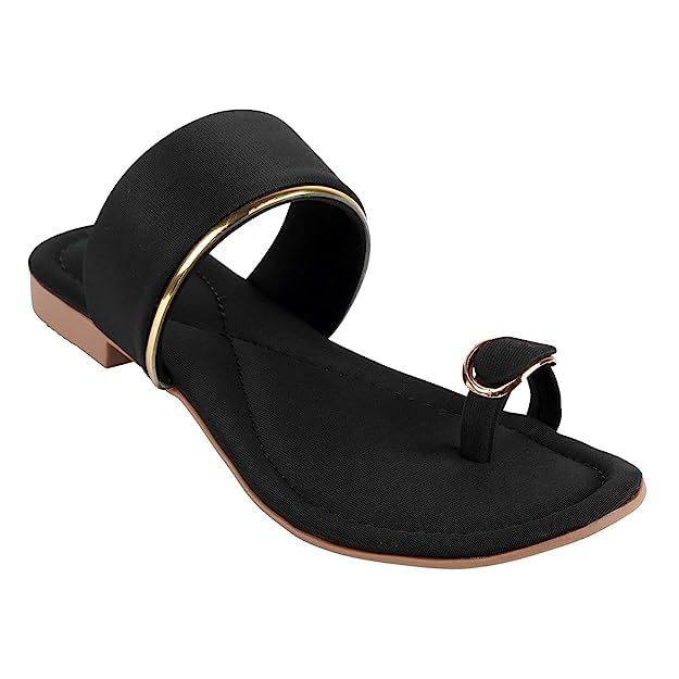 Buy Star Step Casual Latest Black Slipper for Women at Amazon.in