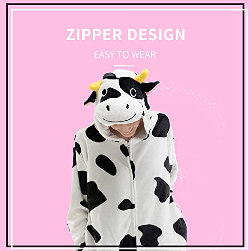 Snapklik.com : COSUSKET Fit Unisex Adult Cow Onesie Pajamas, Halloween ...