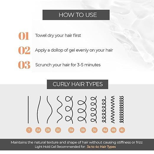Curly Hair Enhancing Combo Plumping Primer and Hair Gel light Curly ...