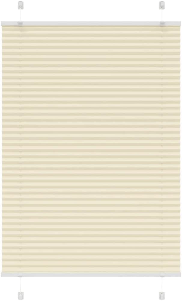 vidaXL Plissé rolgordijn 85x150 cm stofbreedte 84,4 cm polyester crème ...