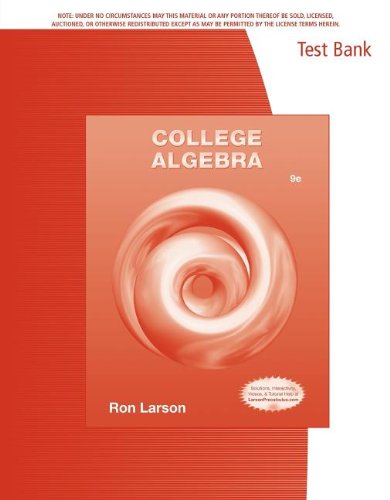 Tb College Algebra: Ron Larson: 9781133961222: Amazon.com: Books