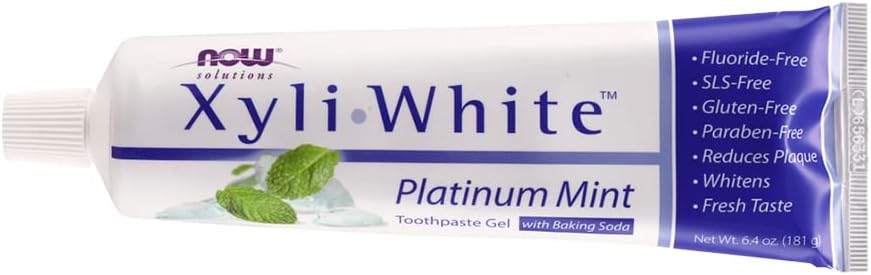 Amazon.com : NOW Foods Solutions Xyli White Toothpaste Gel with Baking ...