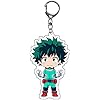 Renmuq 8 Pcs Set My Hero Academia Keychain, Cute Anime Midoriya Izuku ...