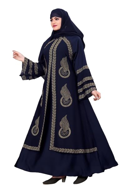 Latest stylish simple work Long length Loose Fit One Piece Jilbab Abaya ...