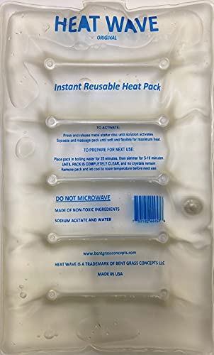 Snapklik.com : Made In USA: HEAT WAVE Instant Reusable Heat PacksLarge