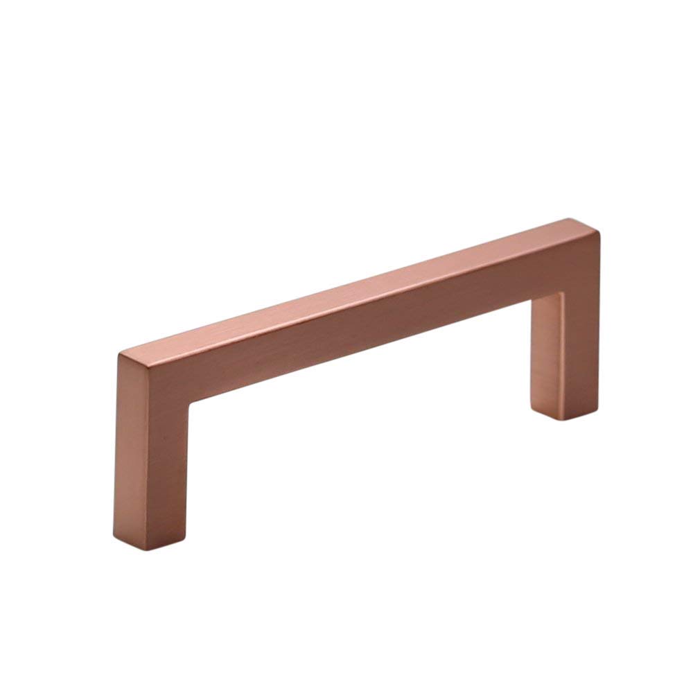 Hamilton Bowes - Satin Copper (Rose Gold) Square Cabinet Hardware Euro ...