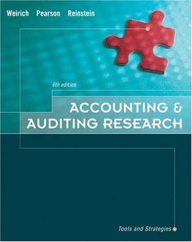 Accounting & Auditing Research: Tools and Strategies (text only ...