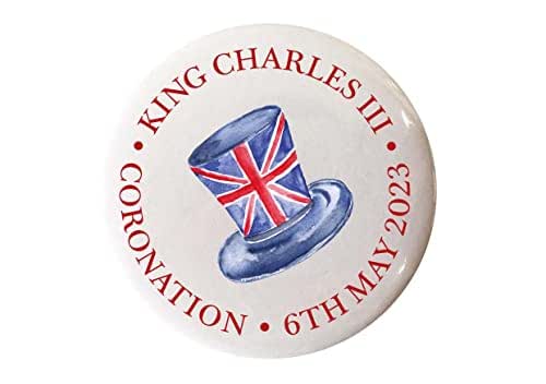 King Charles III Coronation Badges 2023 (30 Badges, Design 18 - Tophat ...