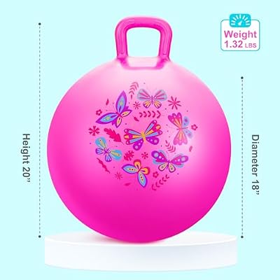 PlayZap Hopper Ball for Kids 3-8,18 Inch Pink Bouncy India | Ubuy