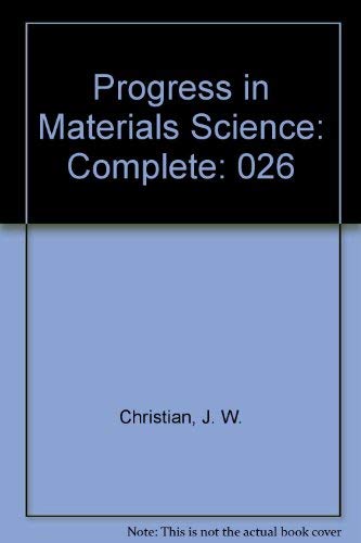 Amazon.com: Progress in Materials Science: Complete: 9780080291222 ...
