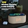 Amazon.com: Sound Machine Alarm Clock for Bedrooms: Bluetooth 10W ...