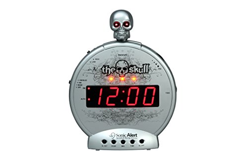 Buy Sonic Alert Skull Clock, Digital Alarm Clock – Alarm, Snooze, USB ...