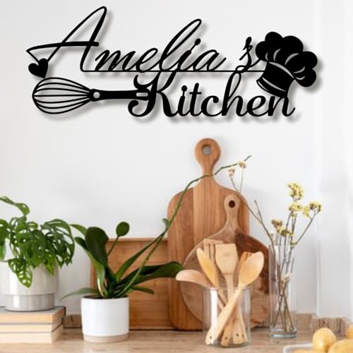 Amazon.com: Kitchen Signs Wall Decor,Custom Kitchen Sign,Personalized ...