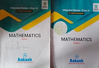Buy Aakash Integrated Module Mathematics Module 1& 2 Class 9 (S) Book ...