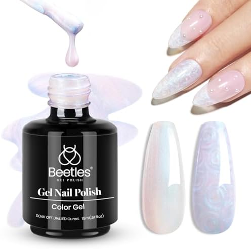 Amazon.com: Beetles Pearl Gel Nail Polish - Swirling Clouds 15ML Pearl ...
