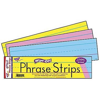 30 x Large Wipe-off, Reusable Writing Practice Strips for Classrooms ...