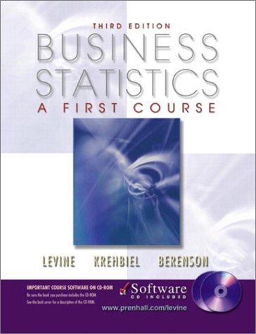 Business Statistics: A First Course and CD-ROM, Third Edition: Levine ...