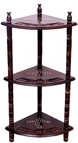 Classic Crafts Wooden Corner Stand, Table in 3 Shelves (Design Hand ...