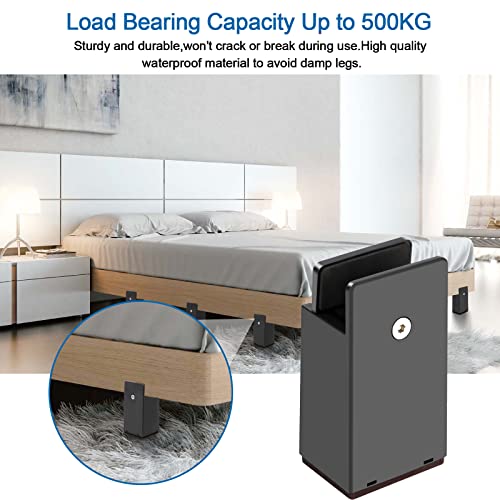 EEEKit 4 Pack 4 inch Bed Risers with Adjustable Screw Clamp, 10cm Heavy ...