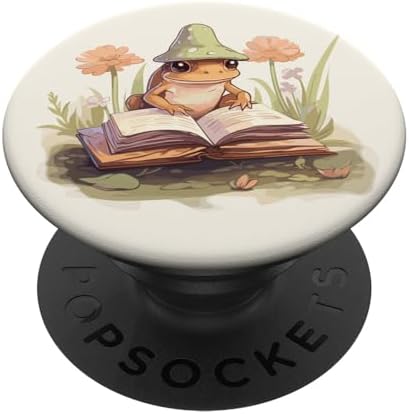 Amazon.com: Cottagecore Mushroom | Frog with a Book and Mushroom Hat ...